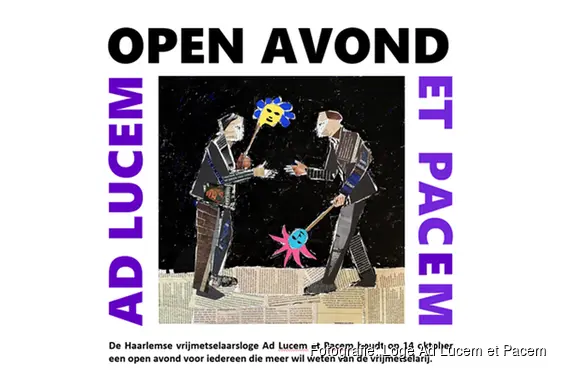 De Haarlemse vrijmetselaarsloge Ad Lucem et Pacem houdt op 14 oktober ...